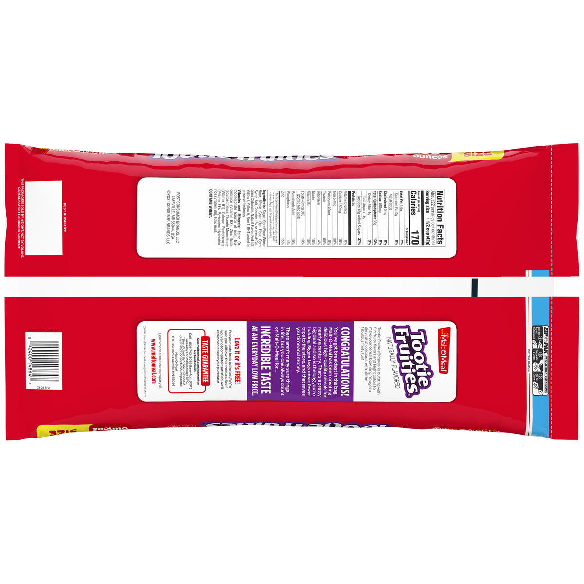 *Malt-O-Meal Tootie Fruities Breakfast Cereal, 33oz Bag – Goody Bag ...