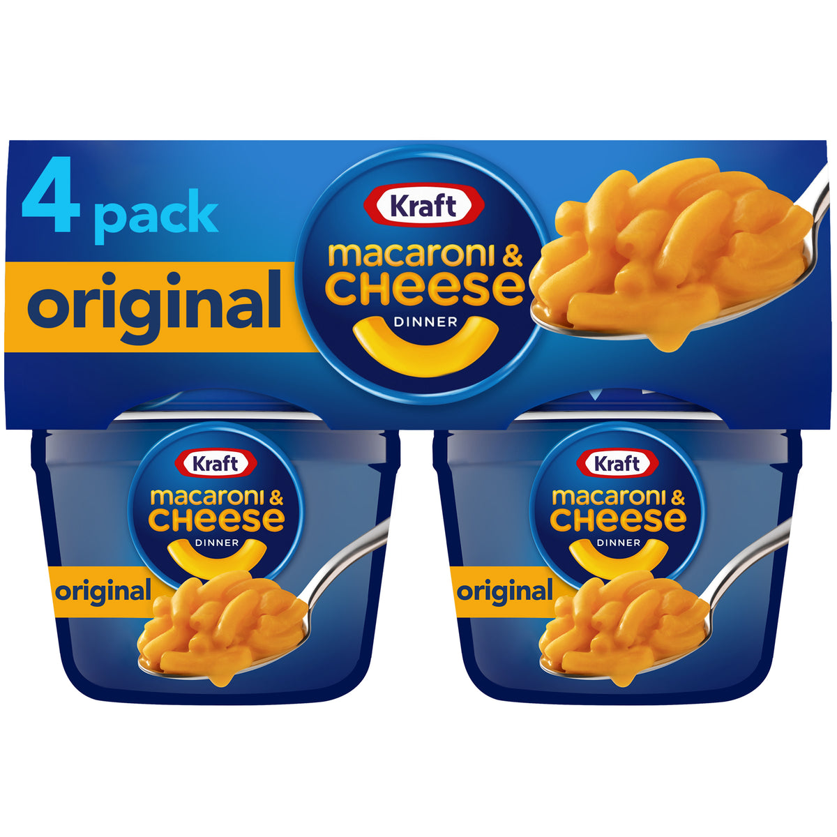 *Kraft Original Marconi & Cheese Easy Microwaveable Dinner, 4 pack 2.0 ...